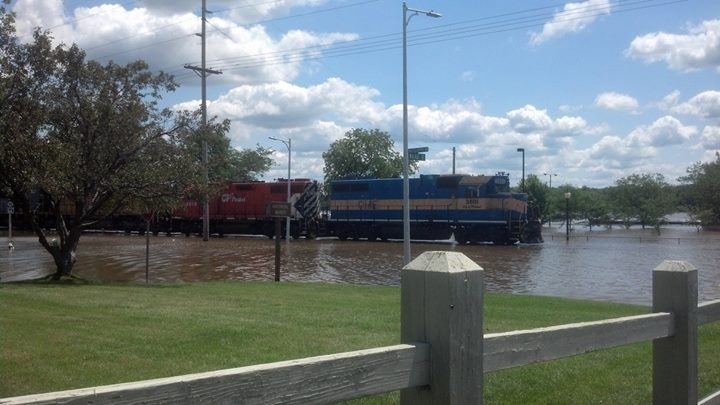 Train on the water – Brome Hill